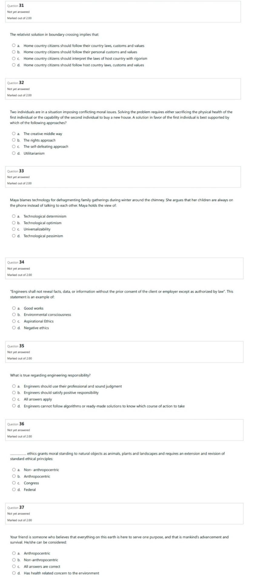 Solved Quick quick. Ethics | Chegg.com