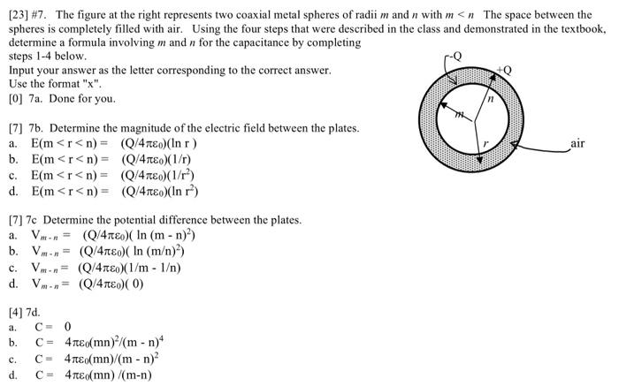 Solved [23] #7. The figure at the right represents two | Chegg.com