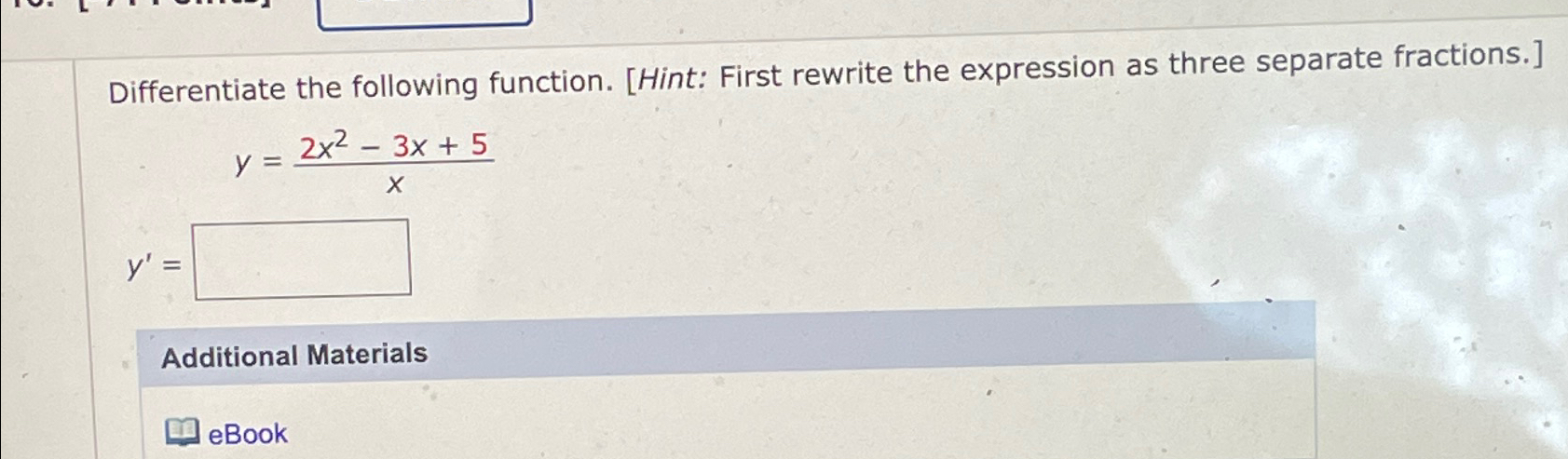 Solved Differentiate the following function. [Hint: First | Chegg.com
