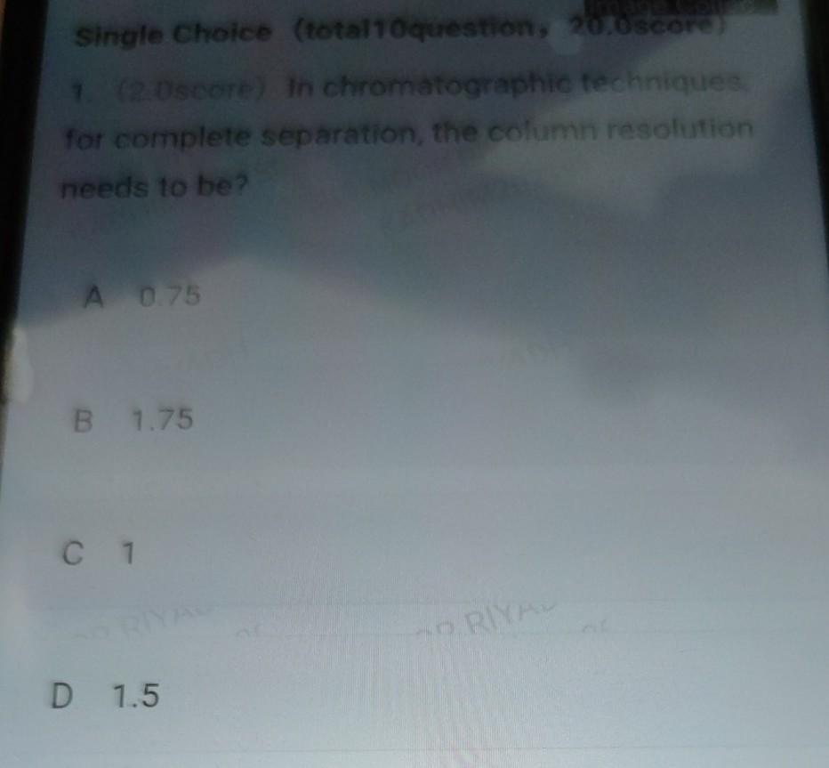 Solved Single Choice (total10question, 20.0score) 7. | Chegg.com