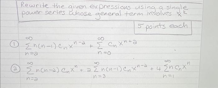 Rewrite the given expressions using a single power | Chegg.com