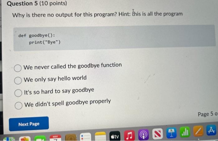 Solved Why Is There No Output For This Program Hint This