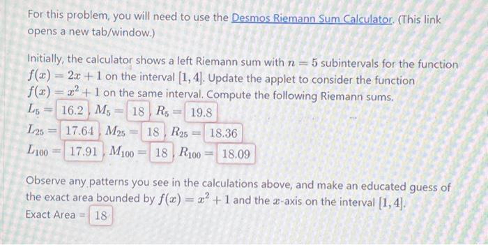 Solved For this problem, you will need to use the Desmos | Chegg.com