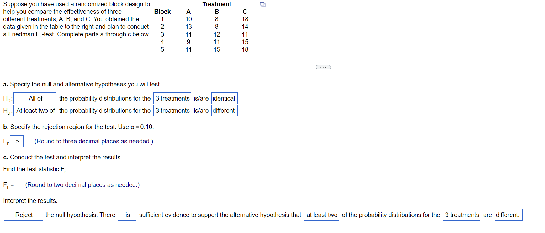 Solved solveSuppose you have used a randomized block design | Chegg.com
