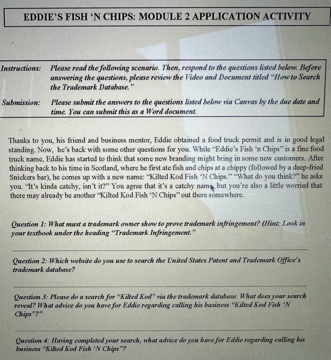 Instructions: Please read the following scenario. | Chegg.com