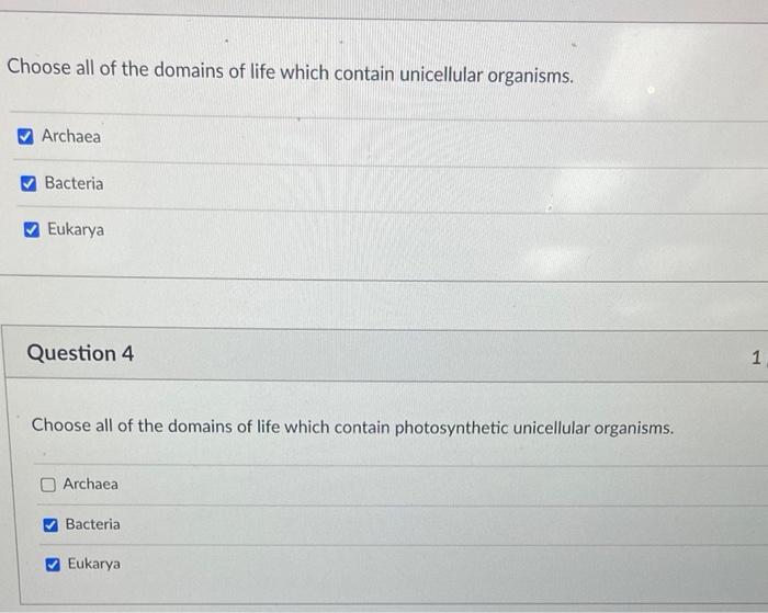 Solved Choose all of the domains of life which contain | Chegg.com