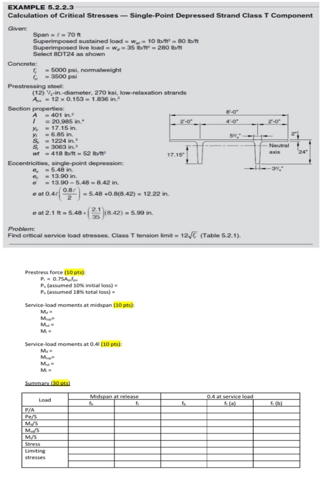 Solved EXAMPLE 5.2.2.3 Calculation of Critical Stresses - | Chegg.com