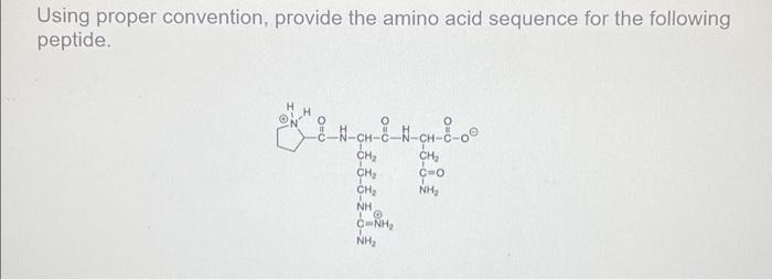 Solved Using proper convention, provide the amino acid | Chegg.com