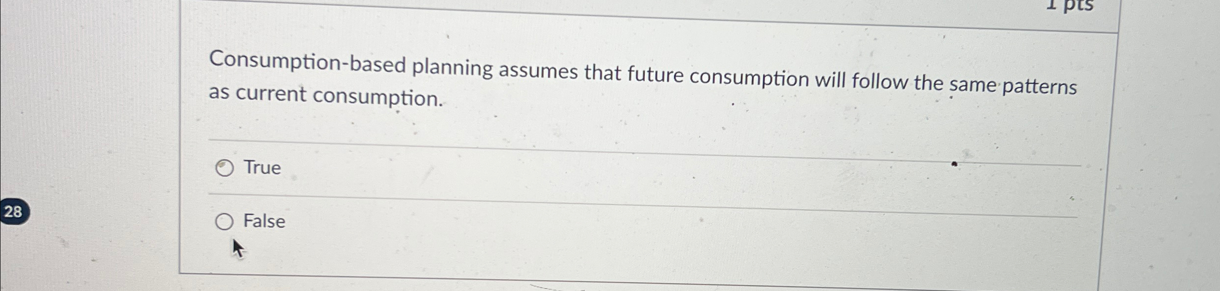Solved Consumption-based planning assumes that future | Chegg.com