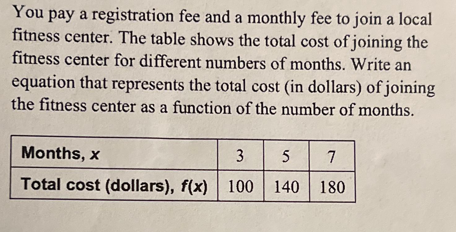 Solved You pay a registration fee and a monthly fee to join | Chegg.com