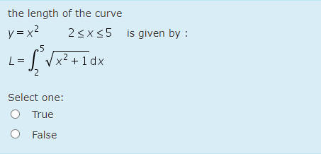 Solved the length of the curvey=x2,2≤x≤5 ﻿is given by | Chegg.com