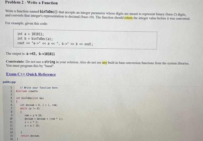Solved below is a picture of the problem and my code. The | Chegg.com