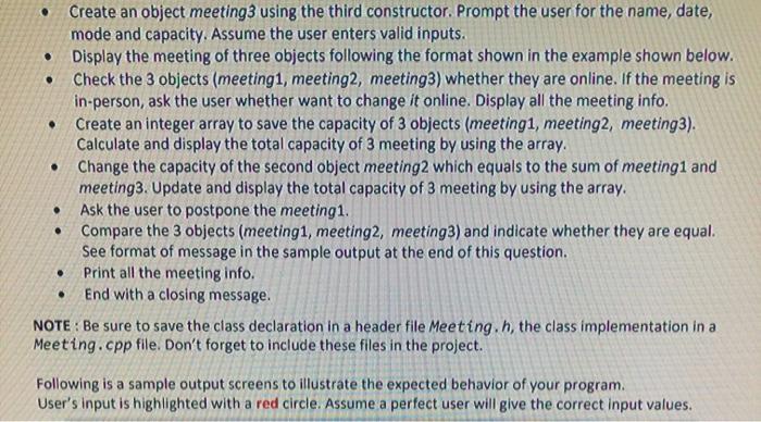 Solved Question #2: Implementing a class (14 pts) a) A | Chegg.com