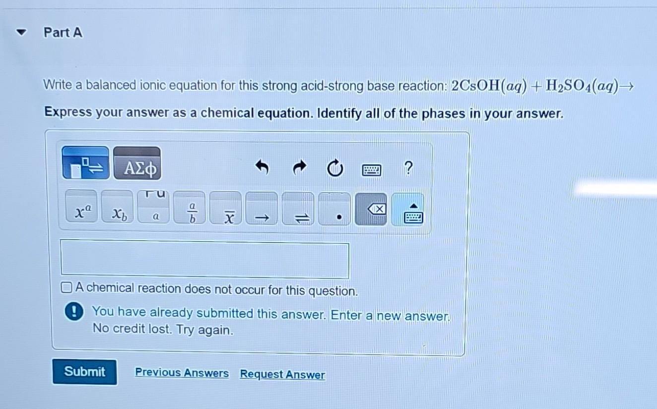 Solved Write net ionic equation for this strong acid-strong | Chegg.com