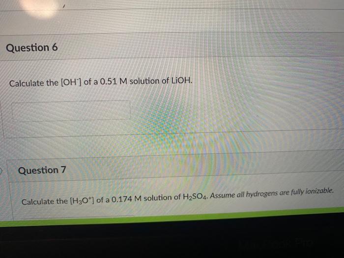 Solved Calculate the [OH−]of a 0.51M solution of LiOH. | Chegg.com