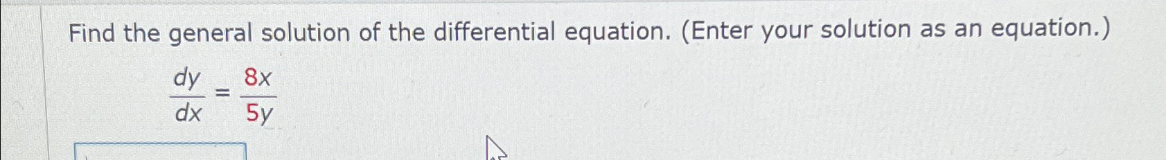 Solved Find The General Solution Of The Differential 9363
