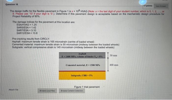 Solved The design traffic for the flexible pavement in | Chegg.com