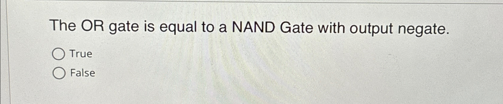 Solved The The OR gate is equal to a NAND Gate with output | Chegg.com