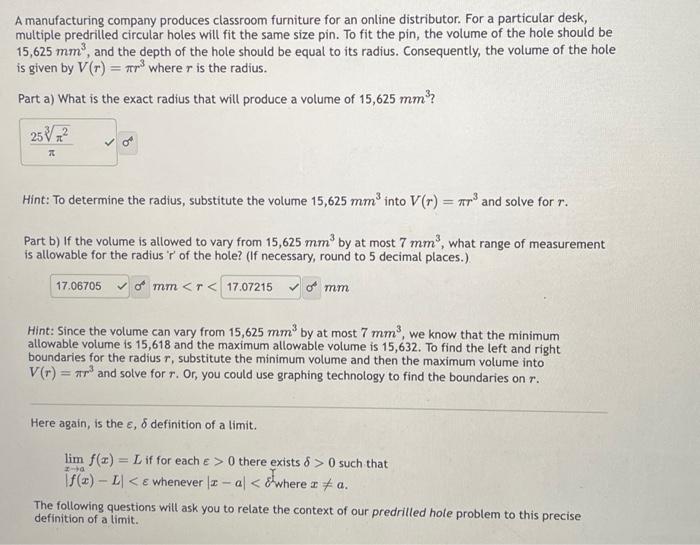 Solved Hint: In the ε,δ definition of a timit, δ appears in | Chegg.com