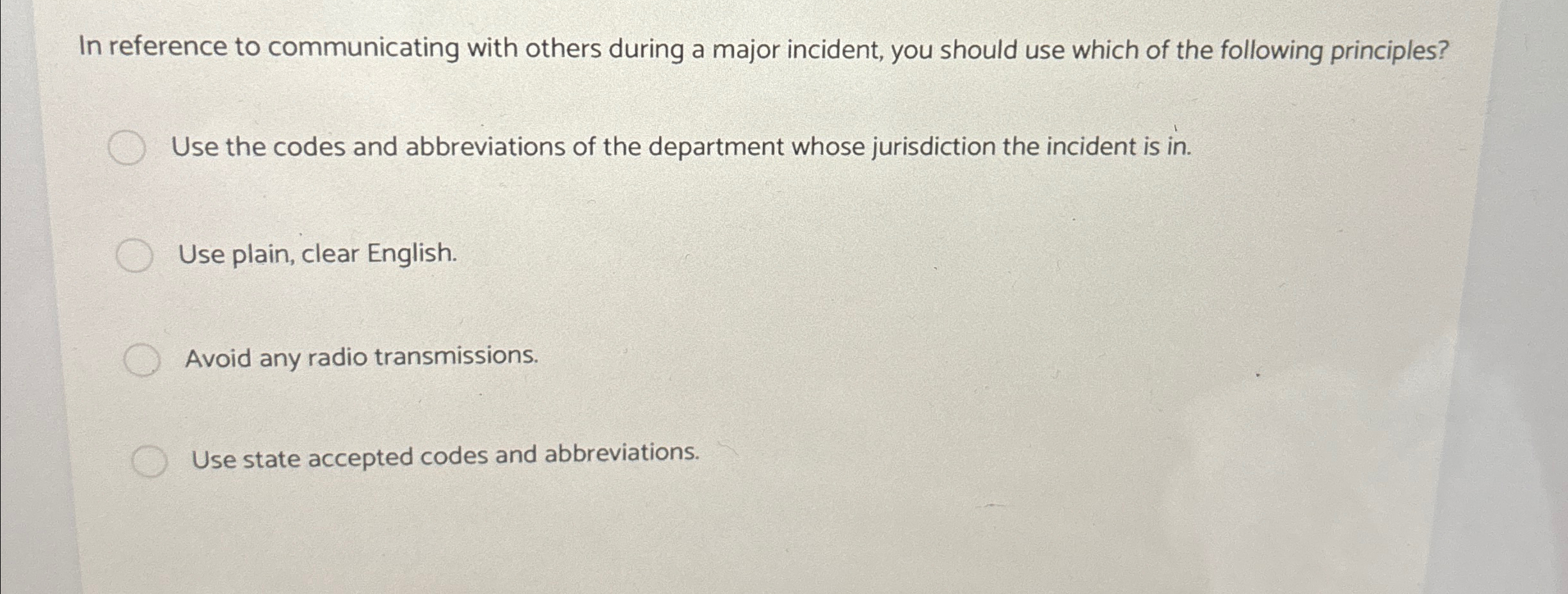 Solved In reference to communicating with others during a | Chegg.com