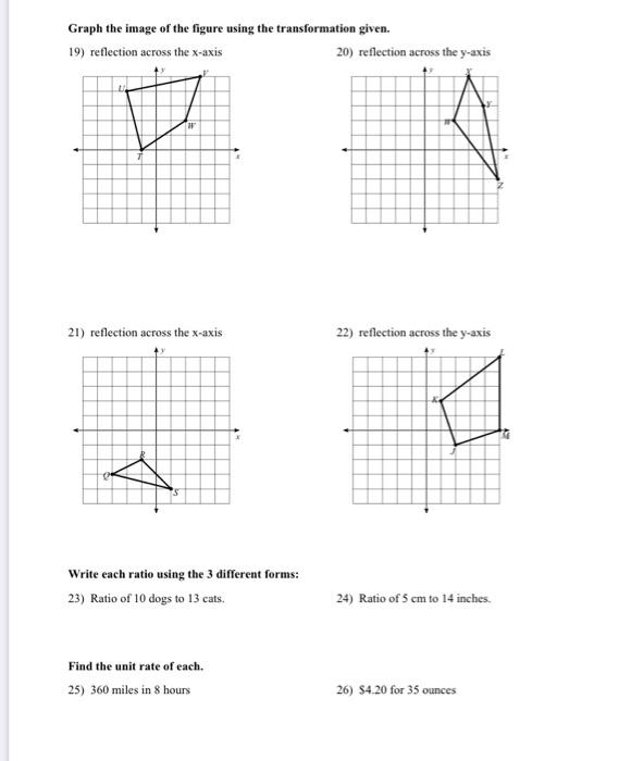 Graph the image of the figure using the | Chegg.com