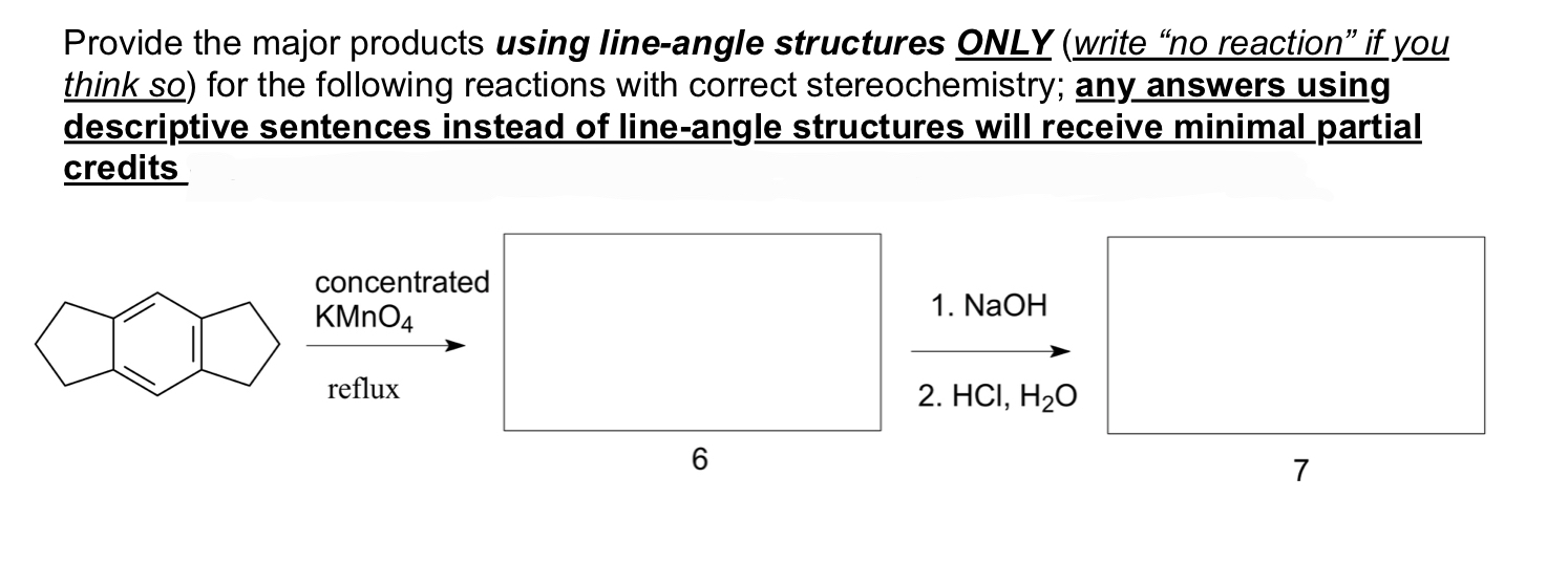 Solved Provide the major products using line-angle | Chegg.com