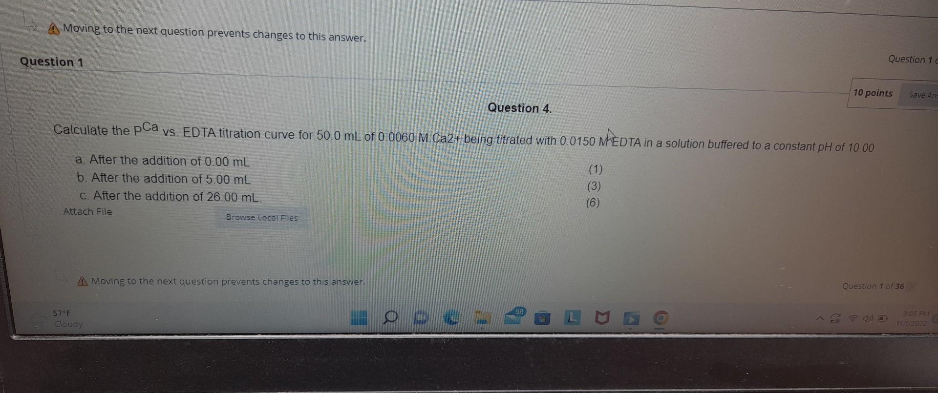 Solved Calculate the PCa vS. EDTA titration curve for 50.0 | Chegg.com