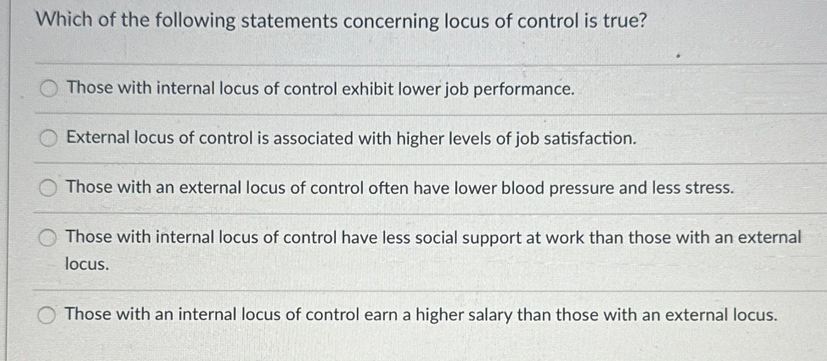 Solved Which of the following statements concerning locus of | Chegg.com