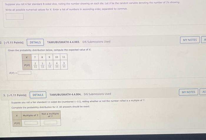 Solved Suppose you roll 4 fair standard g-sided dice, noting | Chegg.com