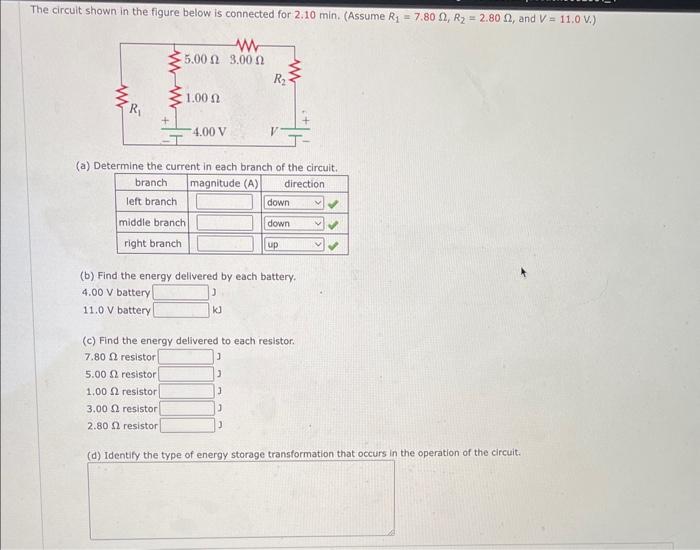 Solved circult shown in the figure below is connected for | Chegg.com