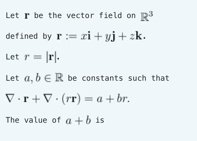 Solved Let r be the vector field on R3 defined by r := xi + | Chegg.com