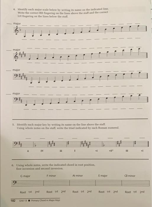 Unit 13 Review Worksheet Date Name 1. In each measure | Chegg.com