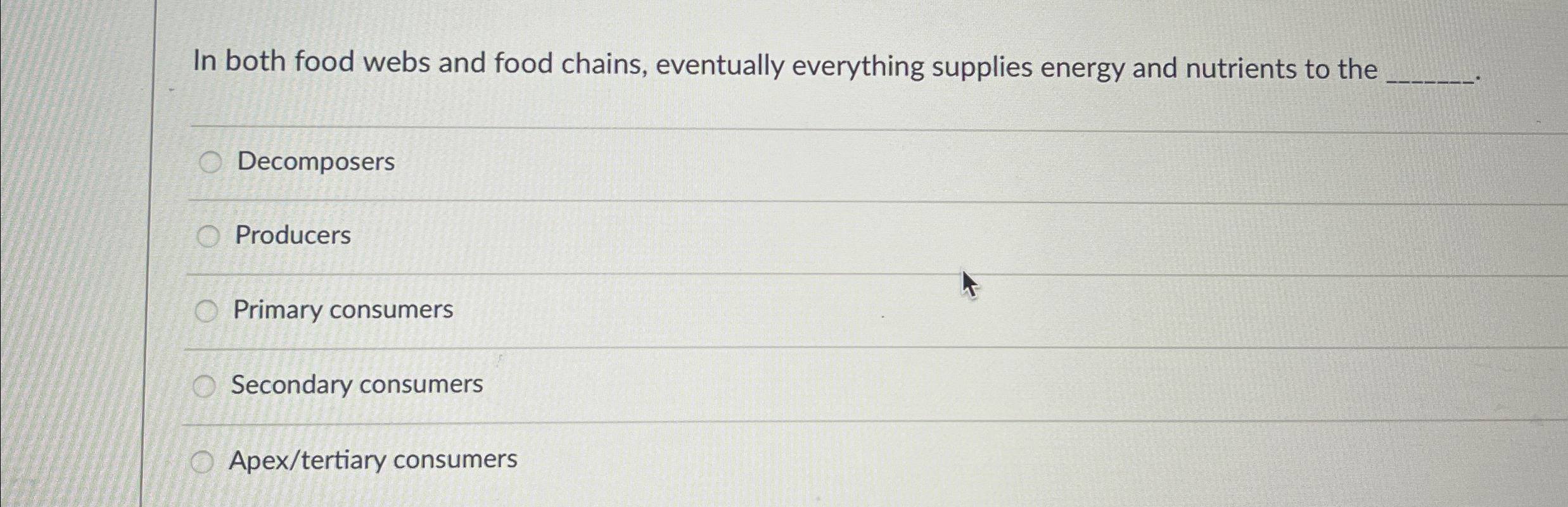 Solved In both food webs and food chains, eventually | Chegg.com