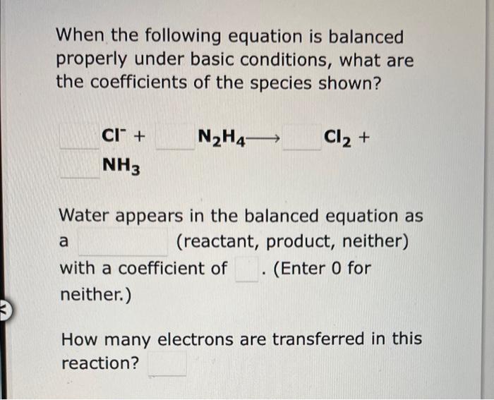 Solved When the following equation is balanced properly | Chegg.com