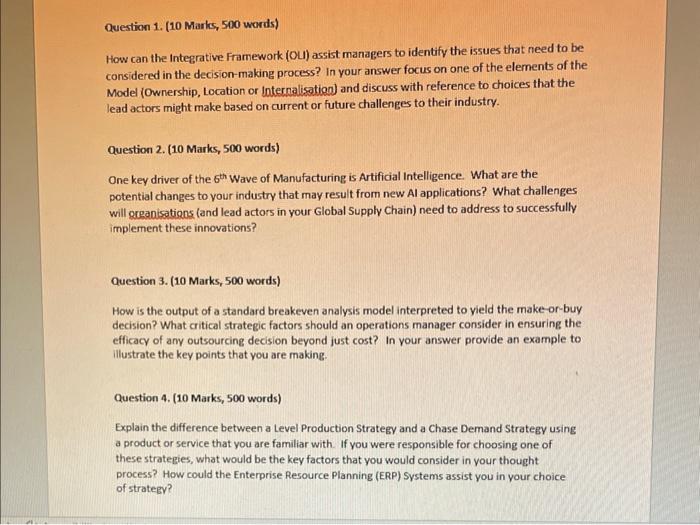 Solved Question 1. (10 Marks, 500 words) How can the | Chegg.com