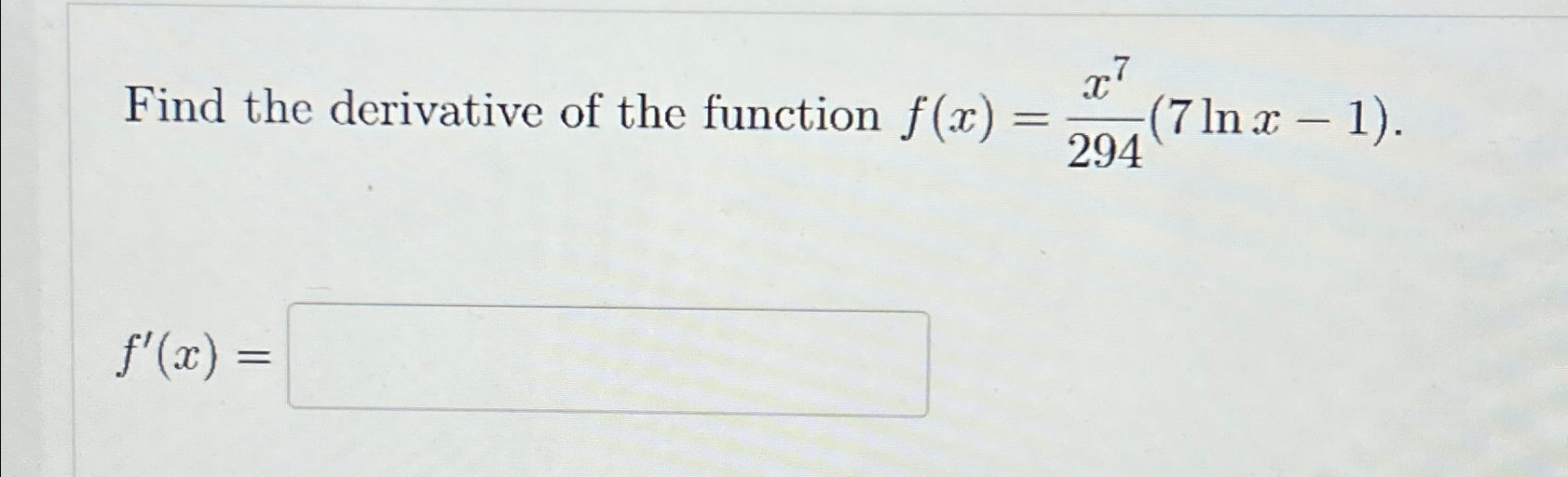 Solved Find the derivative of the function | Chegg.com
