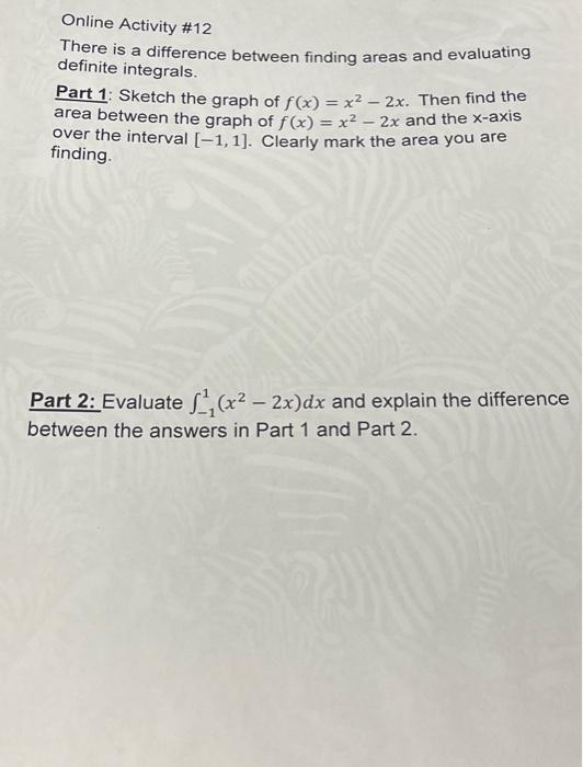 Solved Online Activity \#12 There is a difference between | Chegg.com