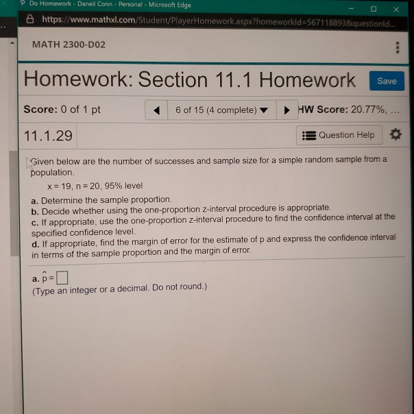 Solved P Do Homework - Daneil Conn - Personal - Microsoft | Chegg.com
