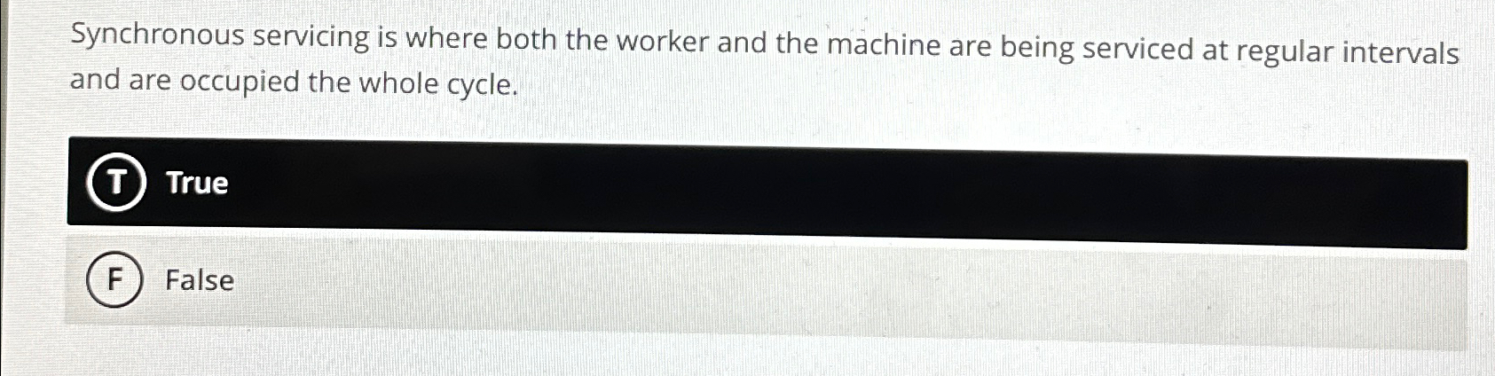 Solved Synchronous servicing is where both the worker and | Chegg.com