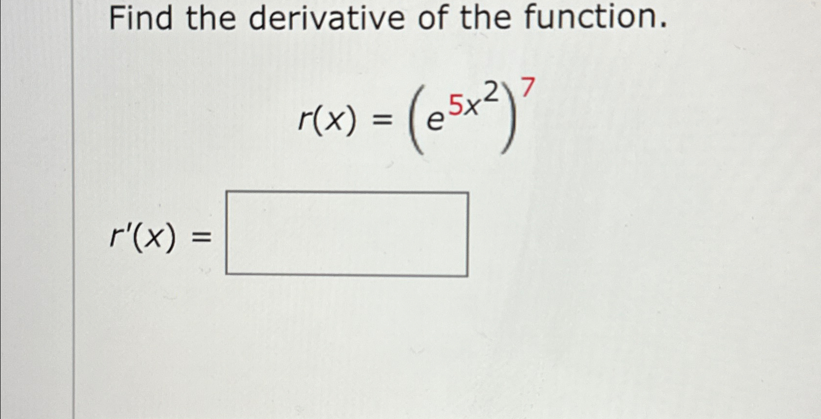 Solved Find the derivative of the | Chegg.com