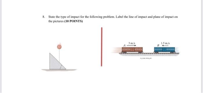 Solved 8. State the type of impact for the following | Chegg.com