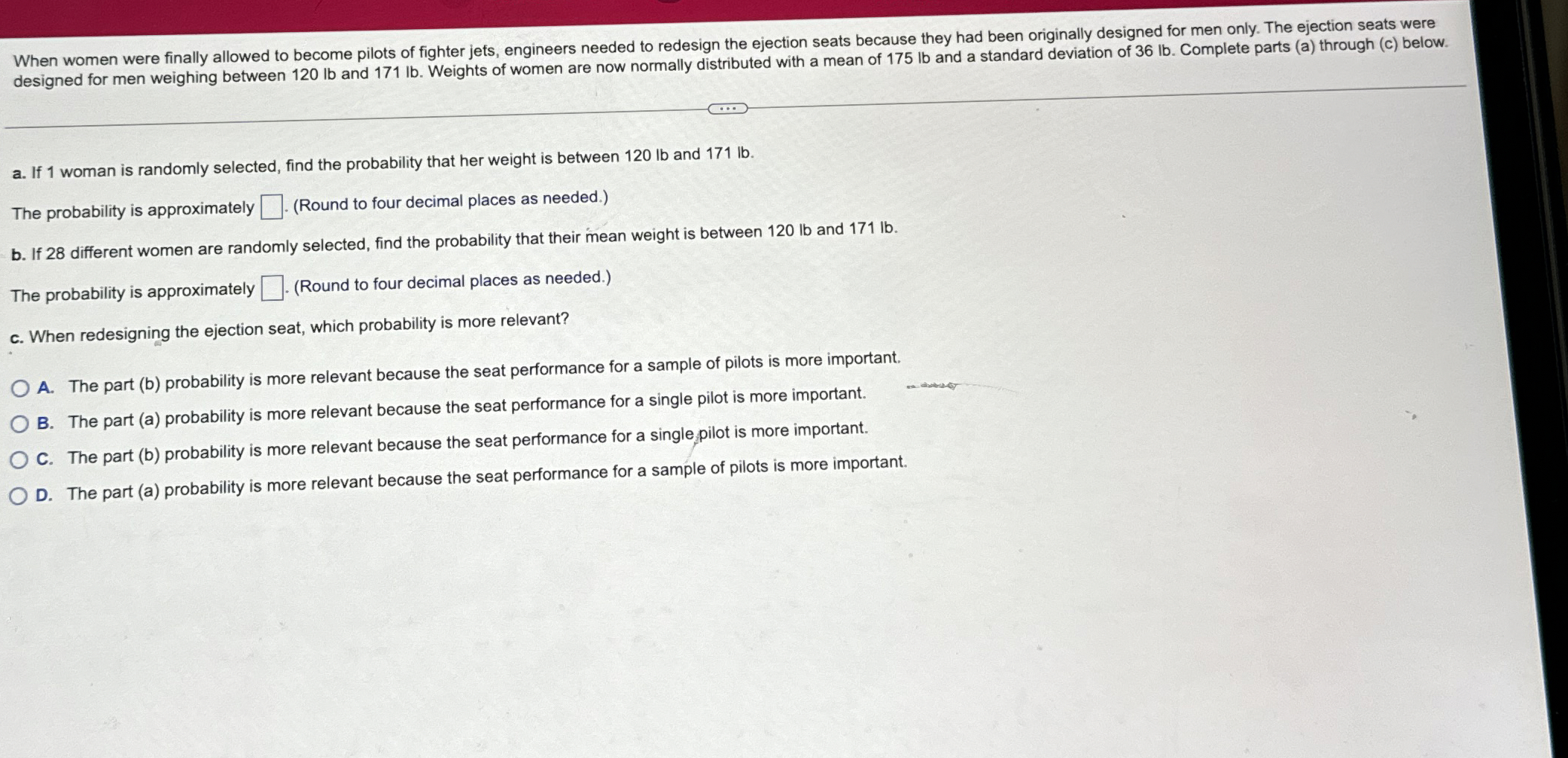 Solved When women were finally allowed to become pilots of | Chegg.com