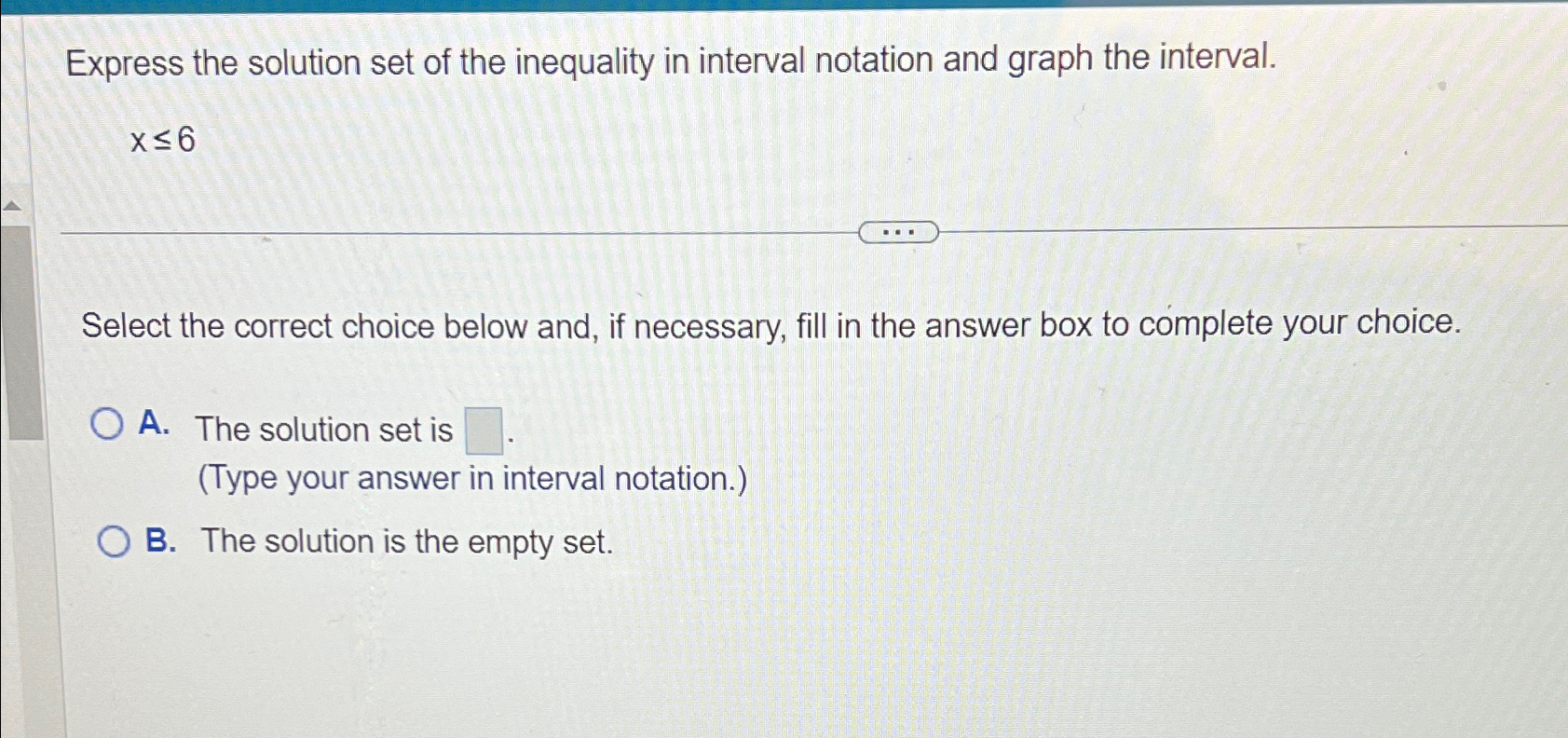 Solved Express the solution set of the inequality in | Chegg.com