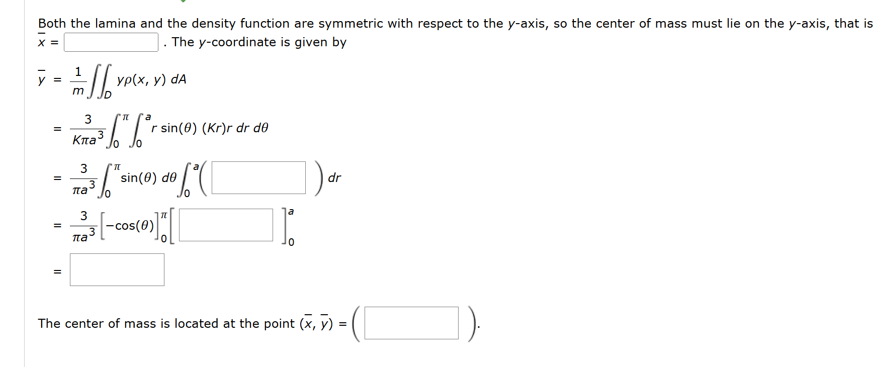 Solved Both the lamina and the density function are | Chegg.com