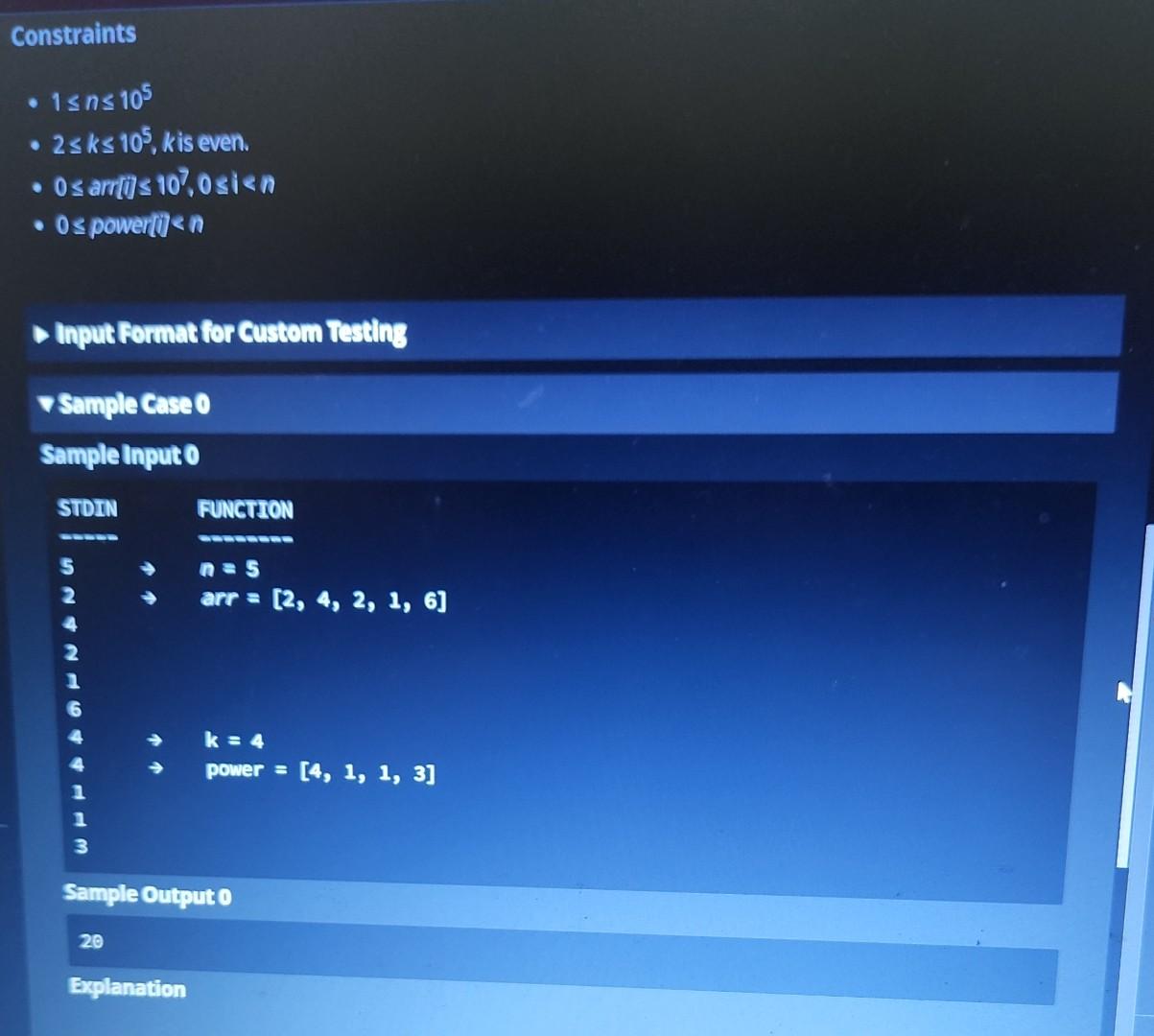 Solved 1 Maximize The Power Given An Array Arr Of N Chegg