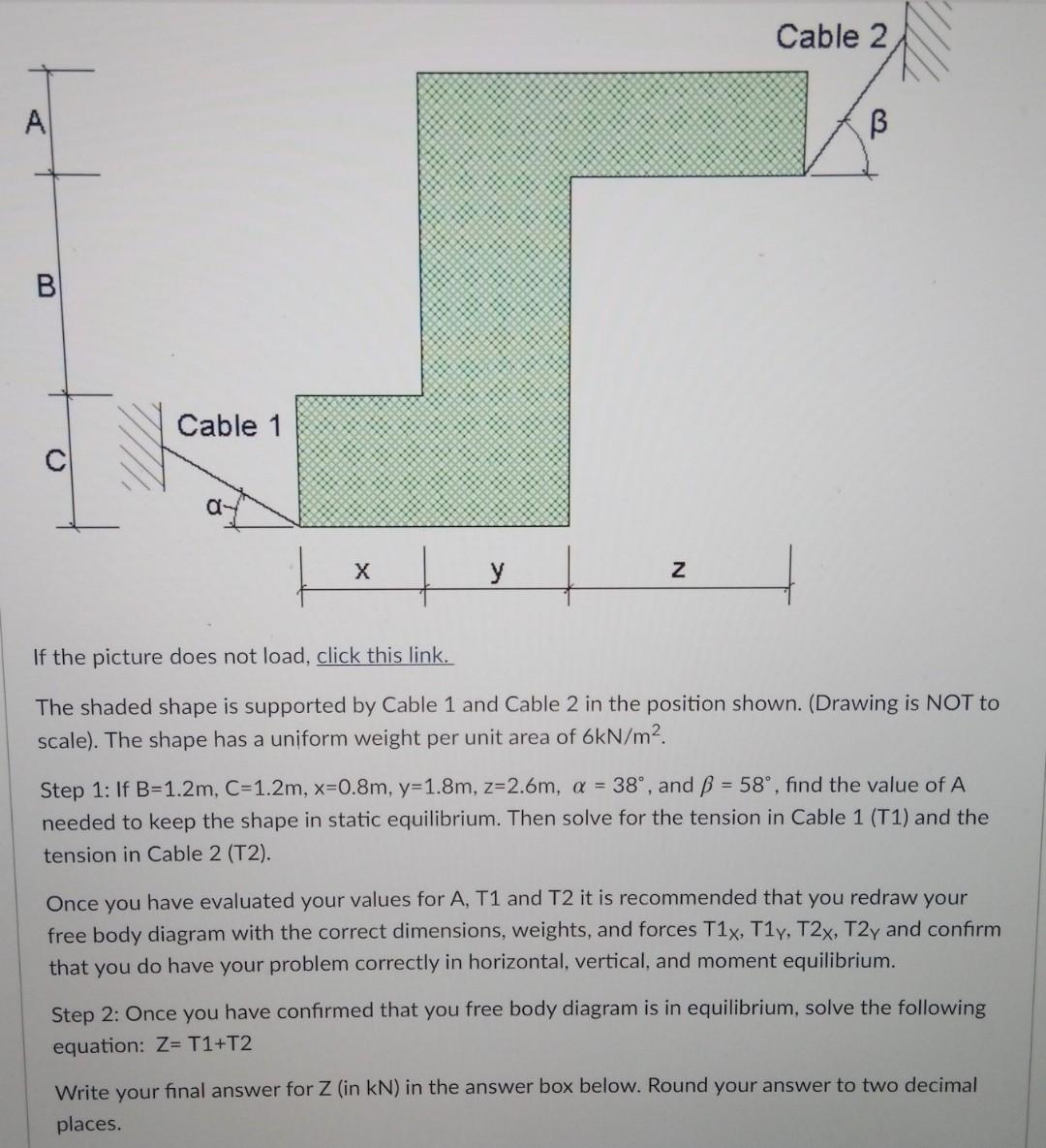 Solved Cable 2 A B B Cable 1 Х у N If the picture does not | Chegg.com