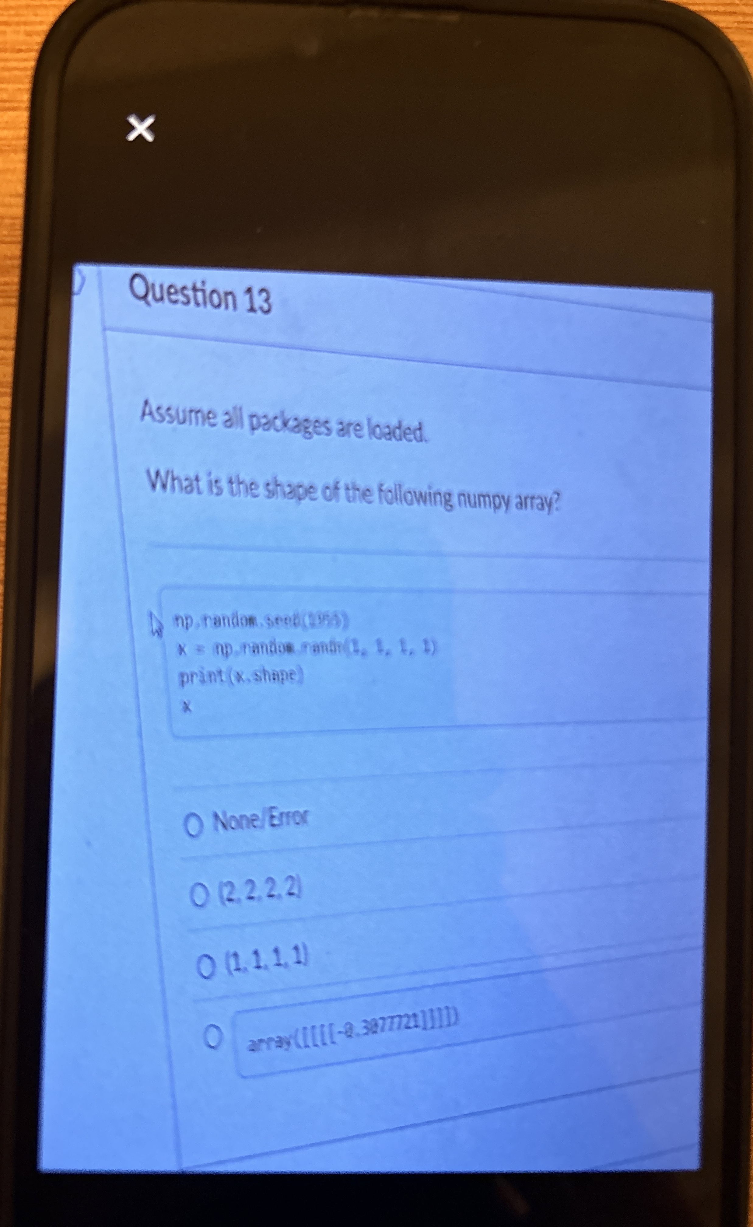 Solved Question 13Assume all packages are loaded.What is the | Chegg.com