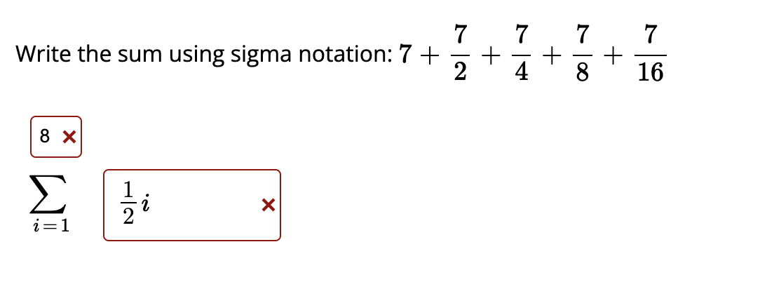Solved Write the sum using sigma notation: | Chegg.com