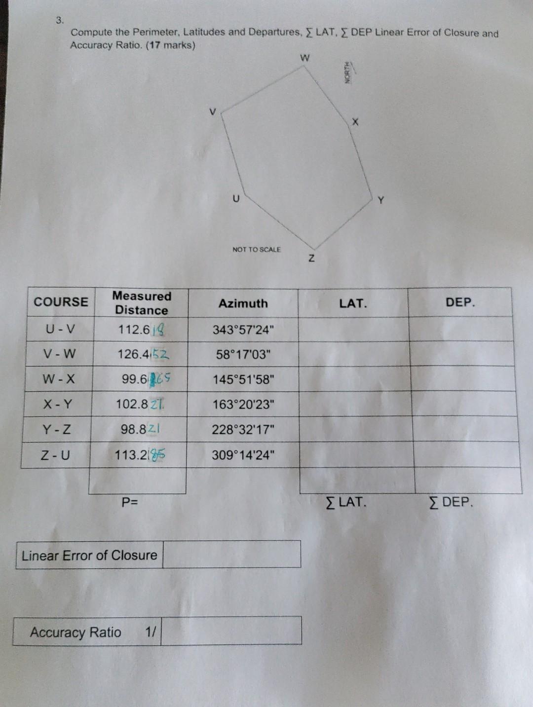 Solved 3. Accuracy Ratio. (17 marks) | Chegg.com