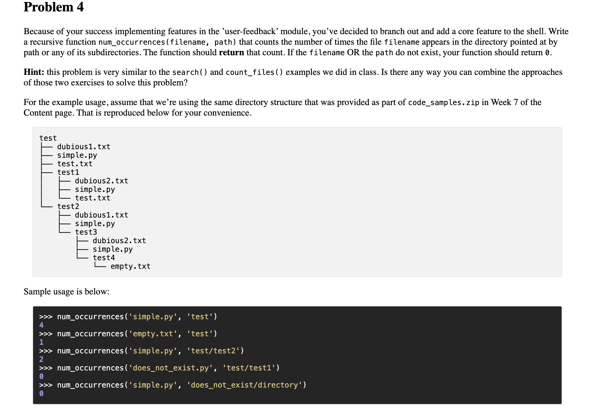 Solved Problem 4Because of your success implementing | Chegg.com